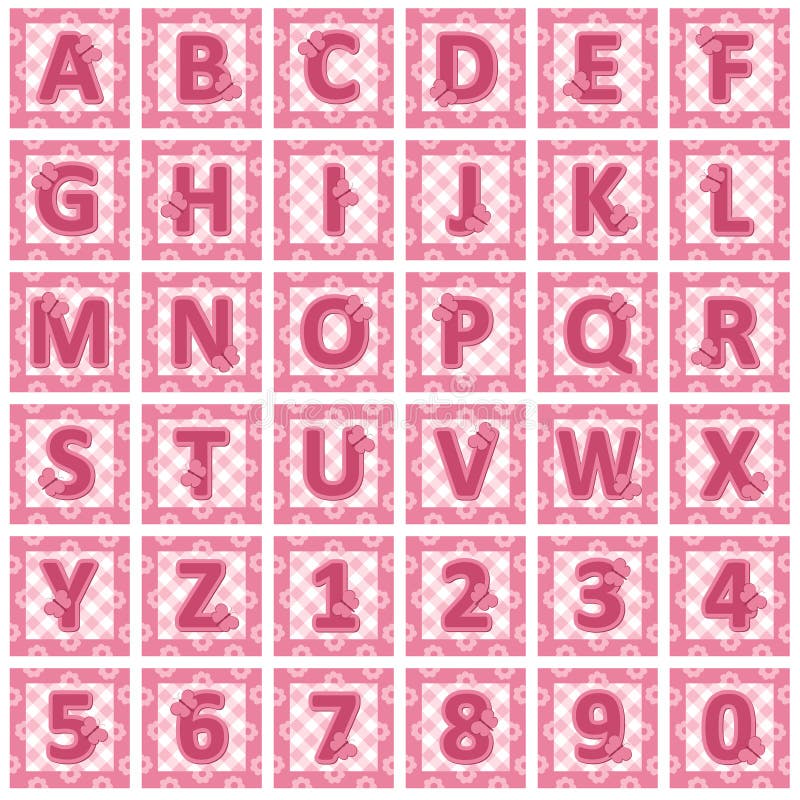 Pink Abc Blocks Clipart