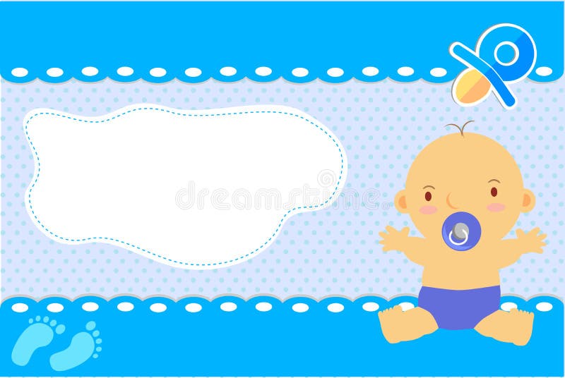 Vector Baby Boy Greeting Card Stock Vector - Illustration of abstract ...