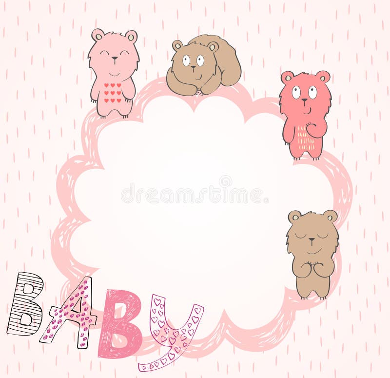 Vector Baby Frame stock vector. Illustration of decoration - 87777996