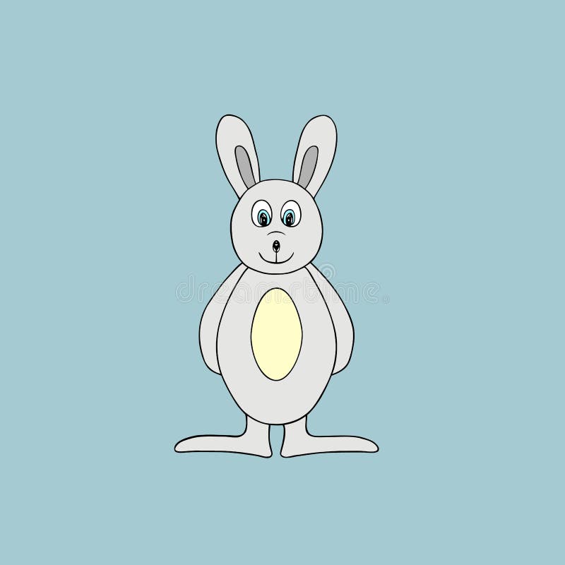 Vector Baby Rabbit. Cartoon Illustration Stock Vector - Illustration of ...