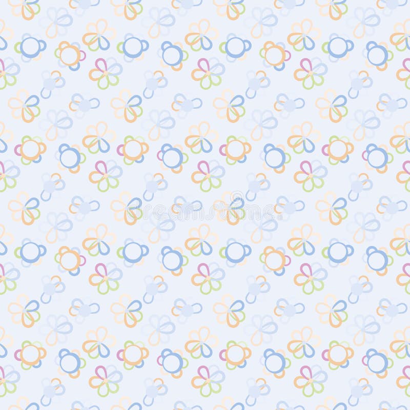 Vector Baby Seamless Flowers Pattern Stock Illustration - Illustration ...