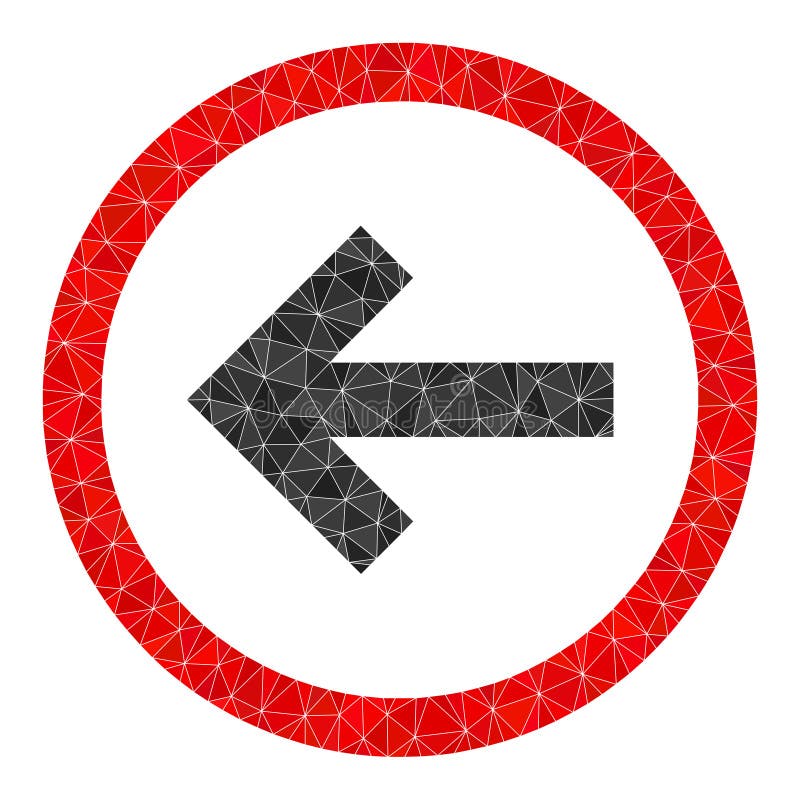 Vector Back Direction Polygonal Icon Stock Vector - Illustration of ...