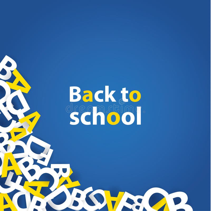 Vector Back To School Background. Paper Grade Composition. Stock Vector ...