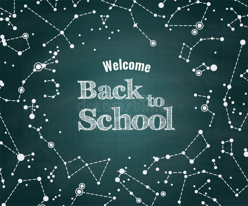 Vector Back To School Green Chalkboard Background Stock Vector ...