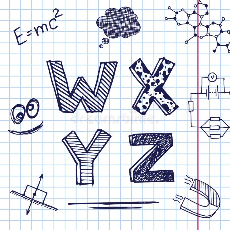 Mathematical Doodles Seamless Pattern Stock Vector - Illustration of ...