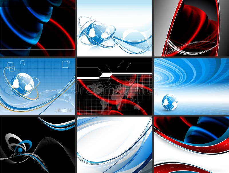 Vector backdrops set stock vector. Illustration of world - 20549840