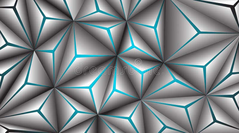 Vector Background Abstract Silver Triangle Geometric Blue Light Stock ...