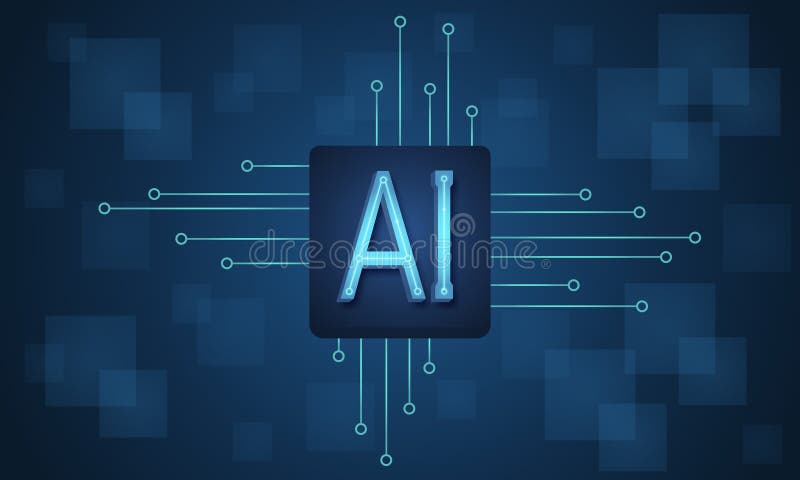 Vector Background with Artificial Intelligence. Artificial Intelligence ...