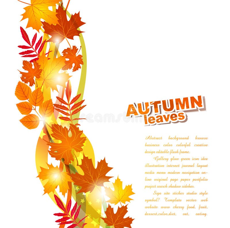 Vector Background with Autumn Leaves Stock Vector - Illustration of ...