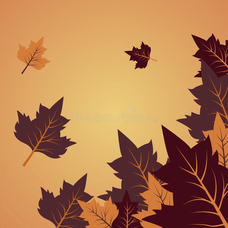 Vector Background with Autumn Leaves and Space for Text Stock Vector ...