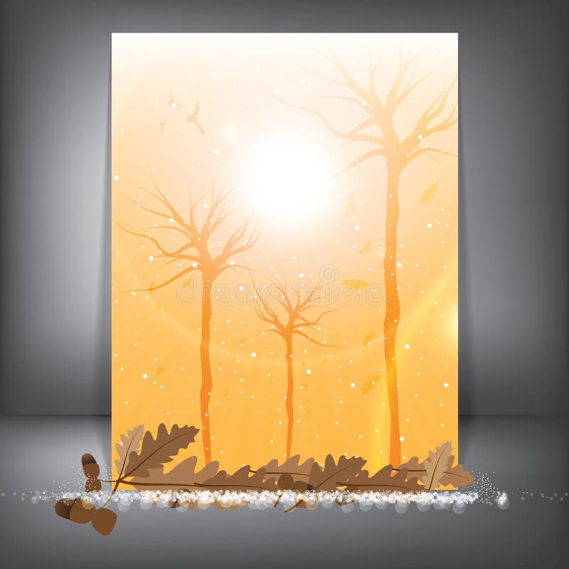Vector Background Autumn and Winter Stock Vector - Illustration of ...