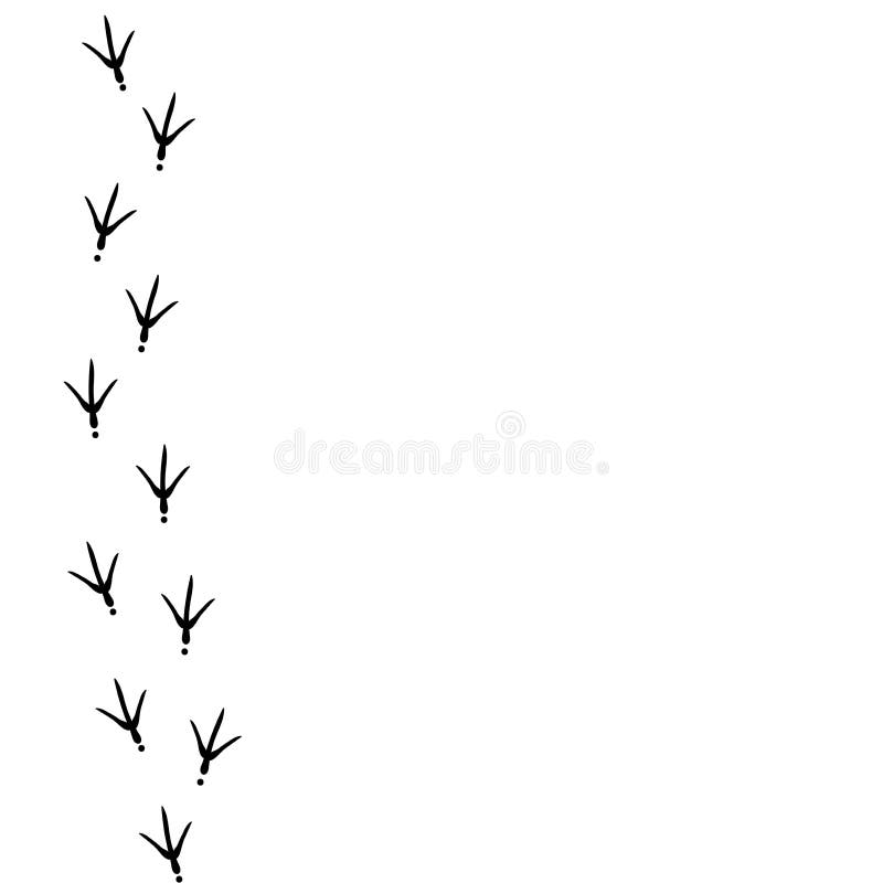 Bird Footprints Clipart Black