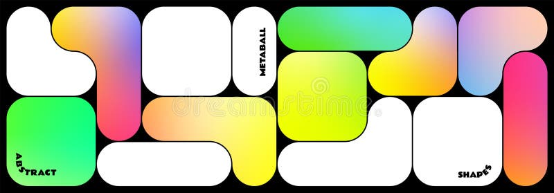 Vector Background with Blob Geometric Shapes. Abstract Bento Grid ...