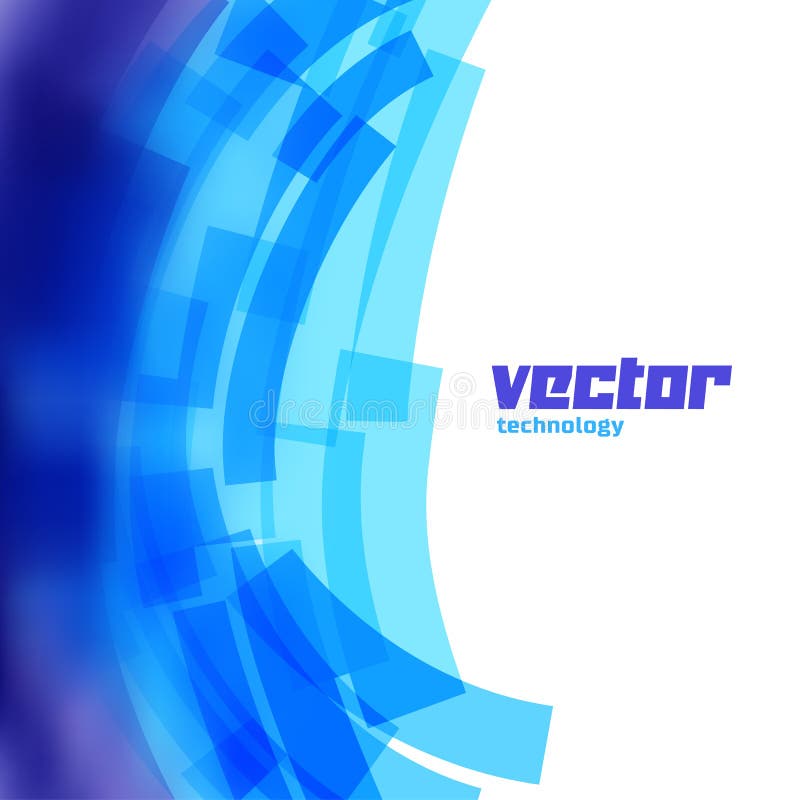 Vector Background with Blue Blurred Lines Stock Vector - Illustration ...