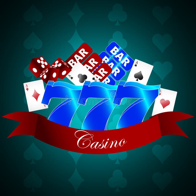 Vector Illustration on a Casino Theme with Gambling Elements on Red ...