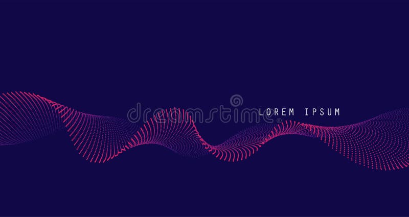 Vector Background with Color Abstract Wave Dots Stock Vector ...