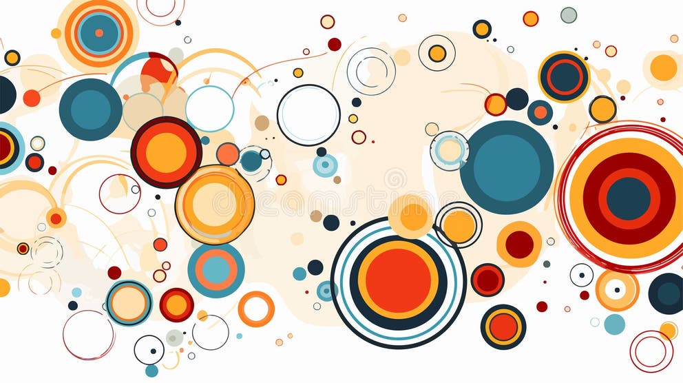 Vector Background Design Consisting of Linear Circles Stock Vector ...