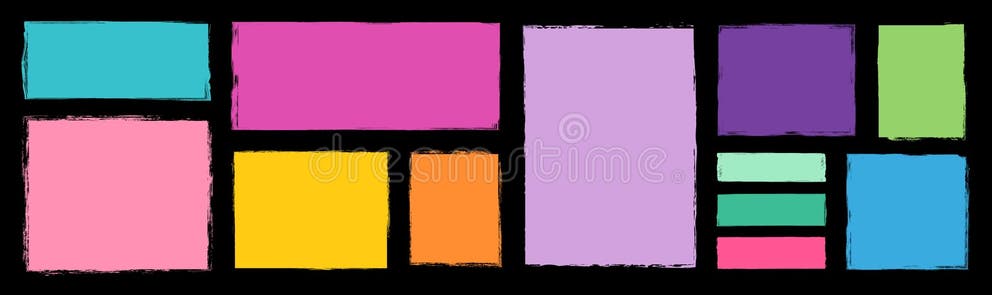 Vector Background Design Elements with Geometric Doodle Rectangular ...