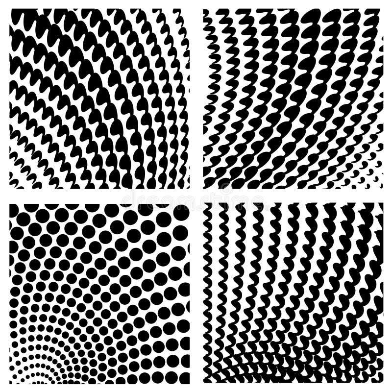 Vector Background with Distortion Effect Set Stock Vector ...