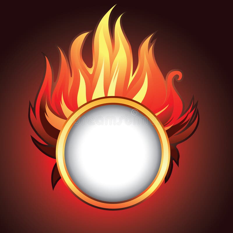 Set of Hot Fire Design Elements Stock Vector - Illustration of ...