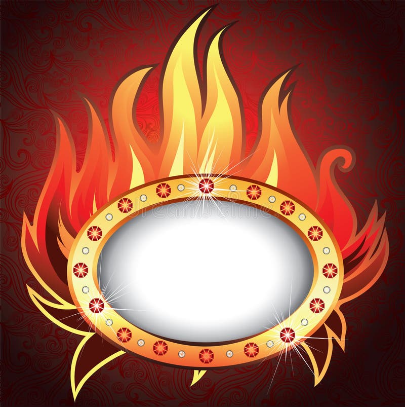 Set of Hot Fire Design Elements Stock Vector - Illustration of ...