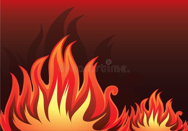Set of Hot Fire Design Elements Stock Vector - Illustration of ...