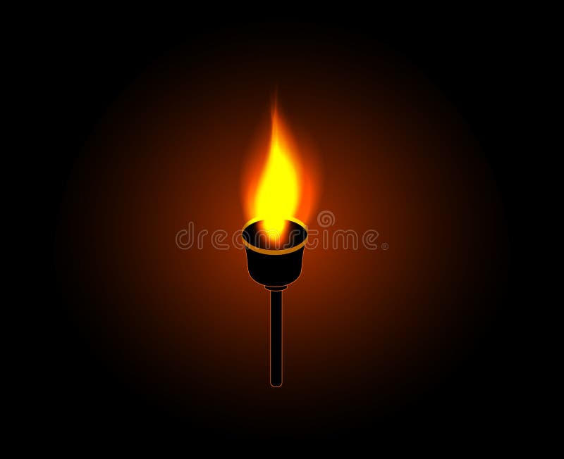 Vector Background with Fire Torch Light Stock Vector - Illustration of ...