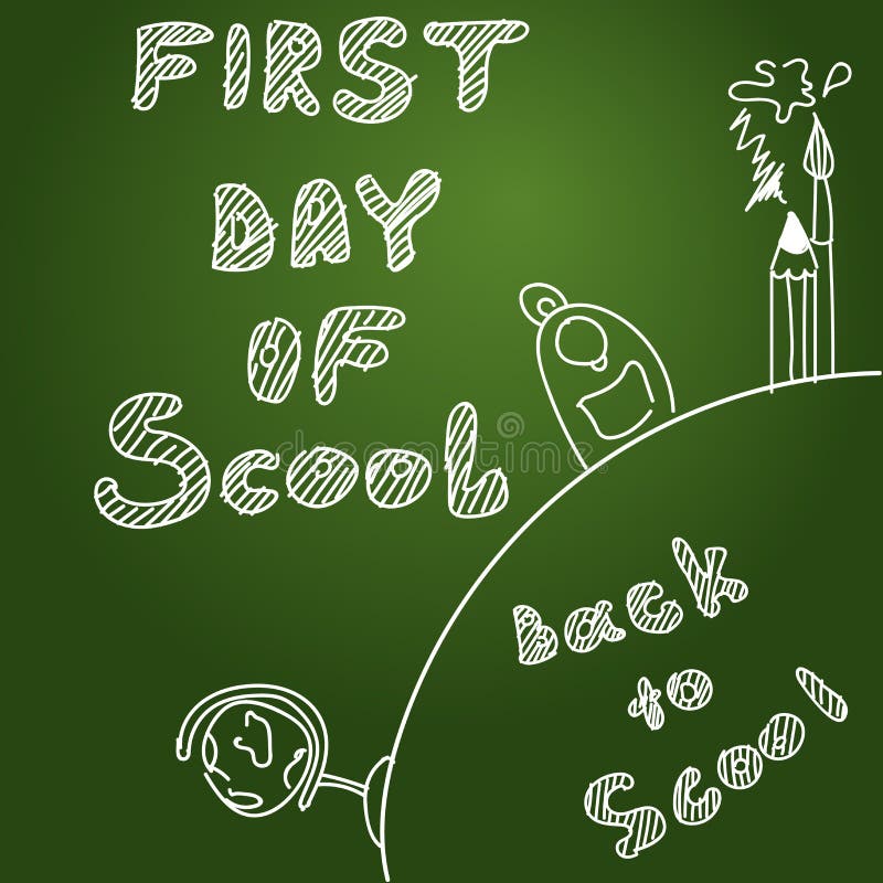 Vector Background First Day Of Scool Background Stock Vector Illustration Of Drawing Glass