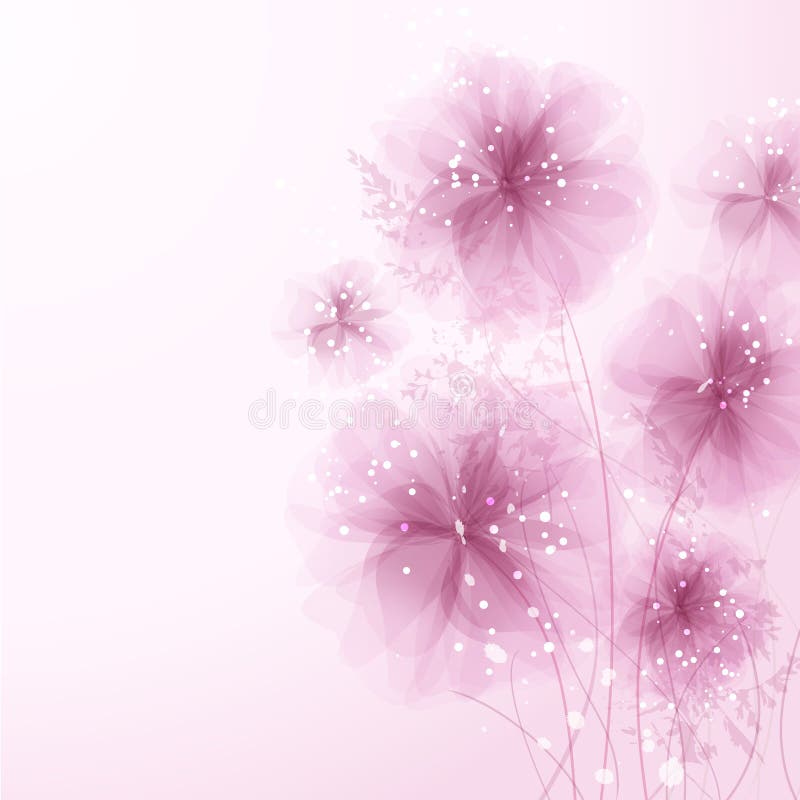 Vector Background with Flowers Stock Vector - Illustration of nature ...