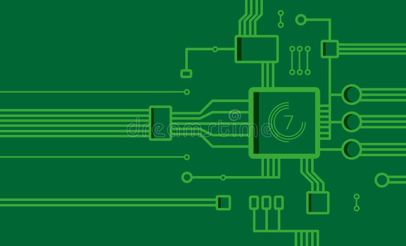 Vector Background in the Form of a Computer Chip Green. Stock Vector ...
