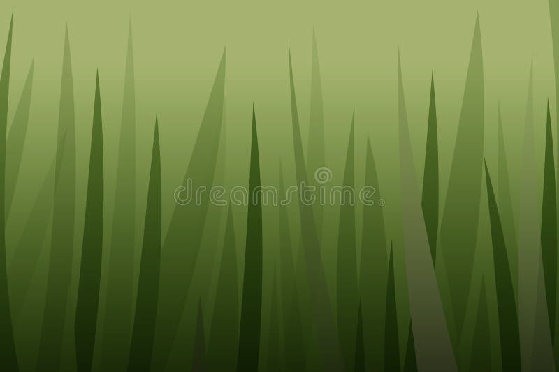 Vector Background, in the Form of Tropical Grass, Horizontal in Green ...