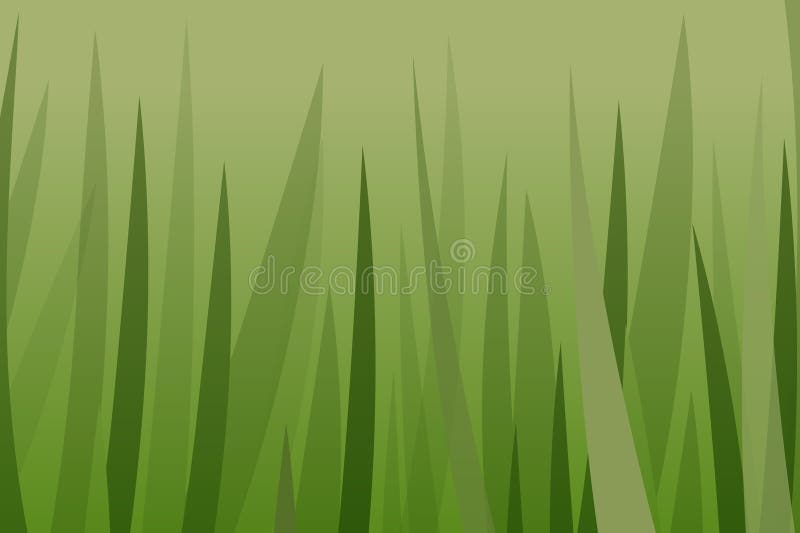 Vector Background, in the Form of Tropical Grass, Horizontal in Green ...