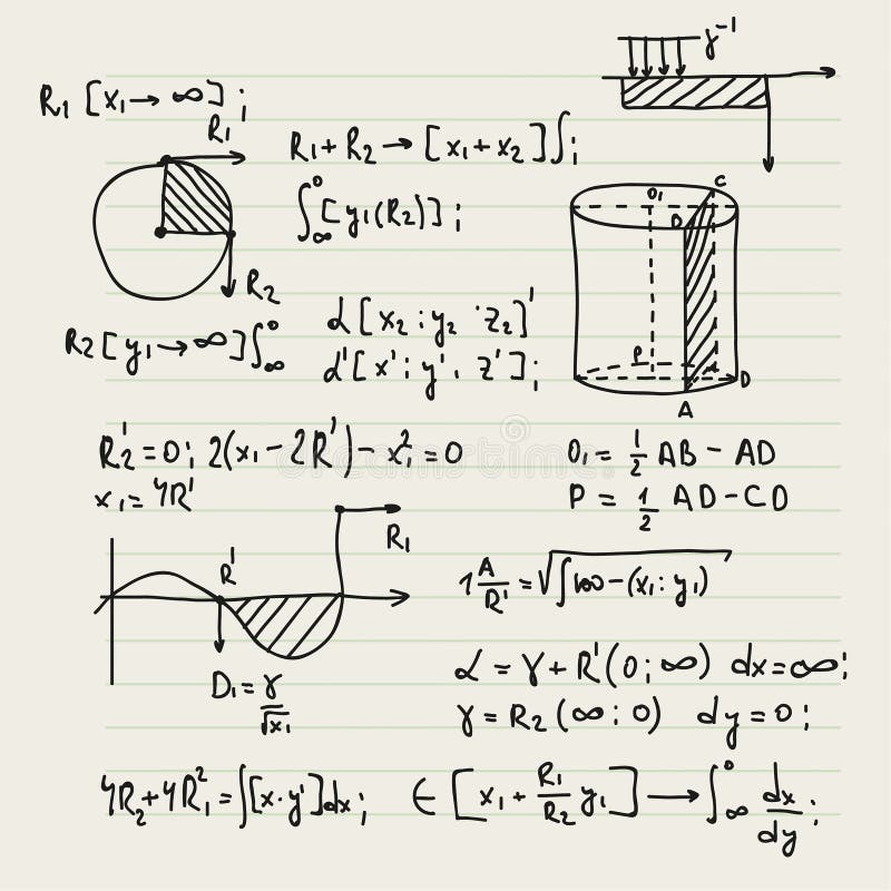 Vector Background with Formulas. Stock Vector - Illustration of ...
