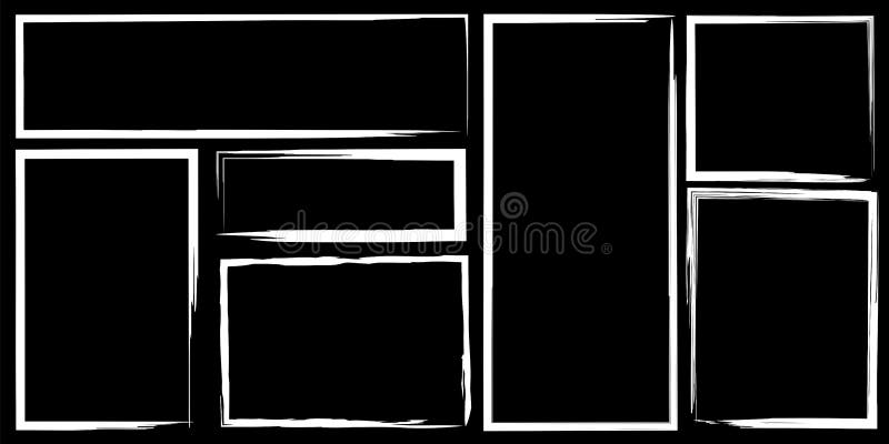 Vector Background from a Frame in Grunge Style. Scratched White ...