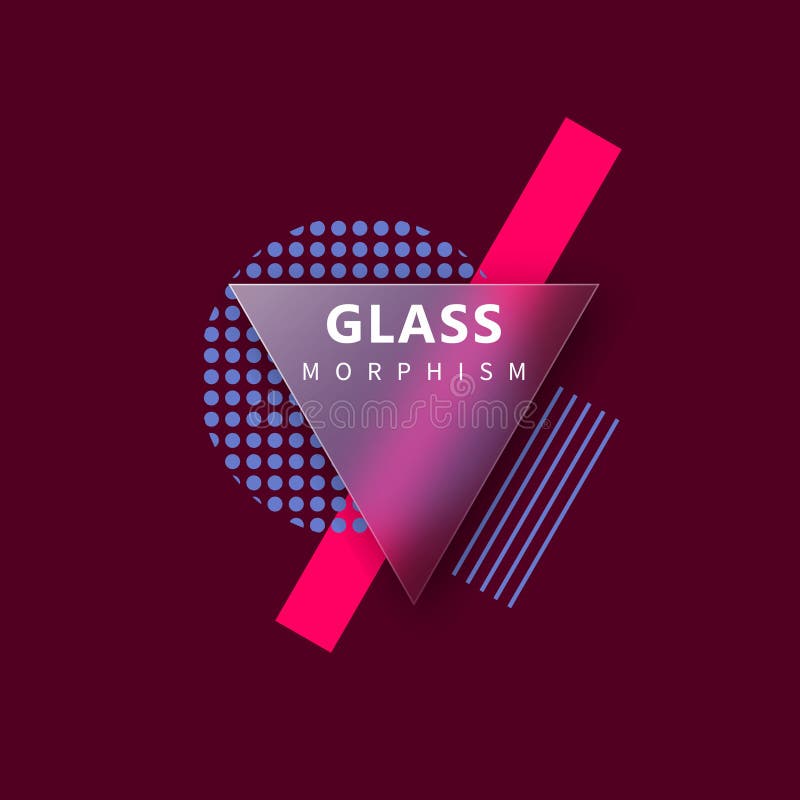 Vector Background in Glass Morphism Style. Editable Illustration Stock ...