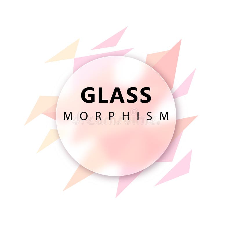 Vector Background in Glass Morphism Style. Editable Illustration Stock ...