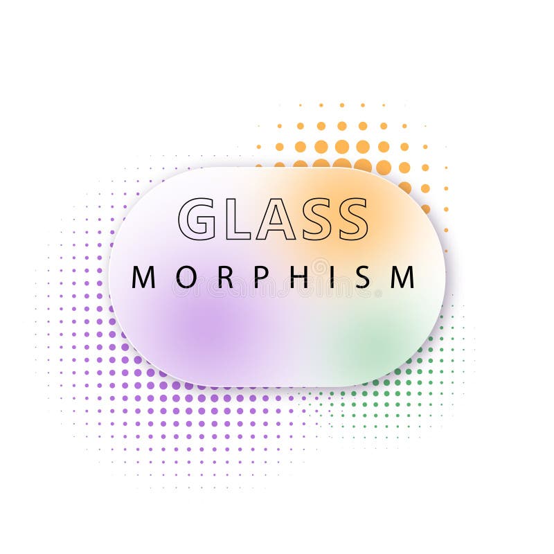 Vector Background in Glass Morphism Style. Editable Illustration Stock ...