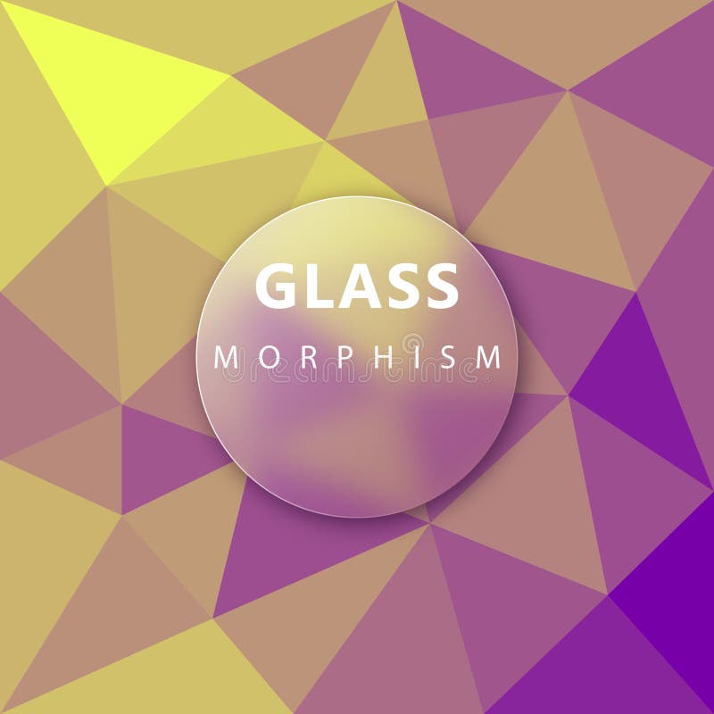 Vector Background in Glass Morphism Style. Editable Illustration Stock ...