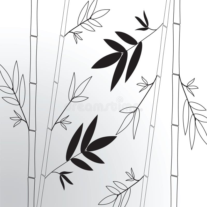 Vector Background with Gray Bamboo Stock Vector - Illustration of ...