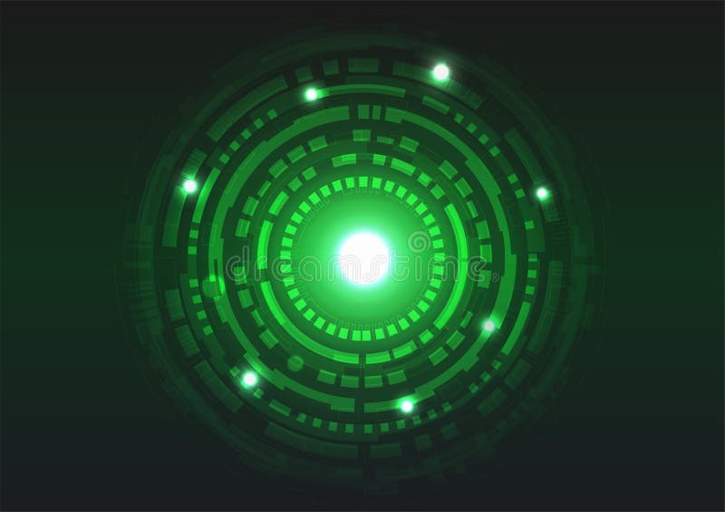 Vector Background of Green Technology Circles for Technology Concept ...