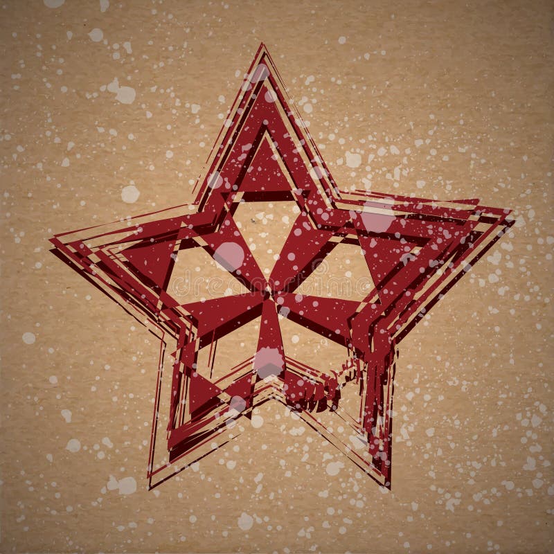 Vector Background with Grunge Star Stock Vector - Illustration of ...