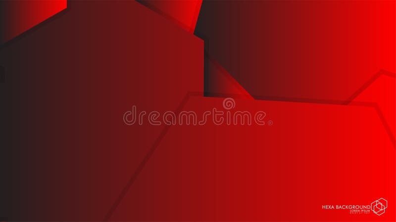 Vector Background Hexagon Red Light and Shadow Stock Vector ...