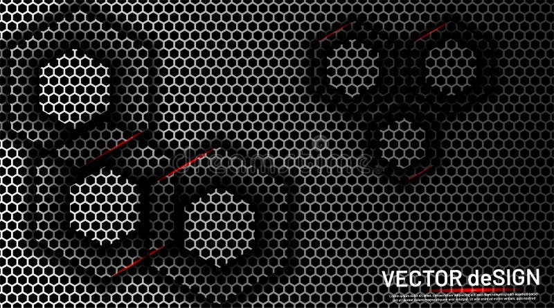 Vector Background Hexagonal Geometric Pattern with Embossed Shapes ...