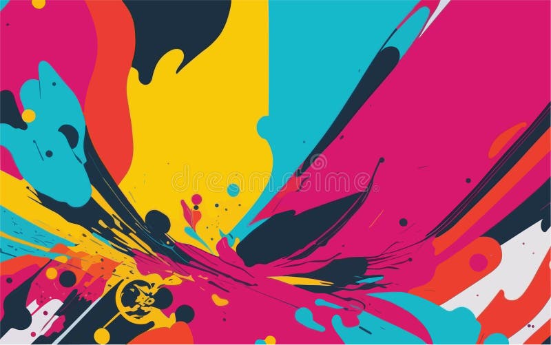 Vector Background Image Inspired by Abstract Expressionism, with Bold ...
