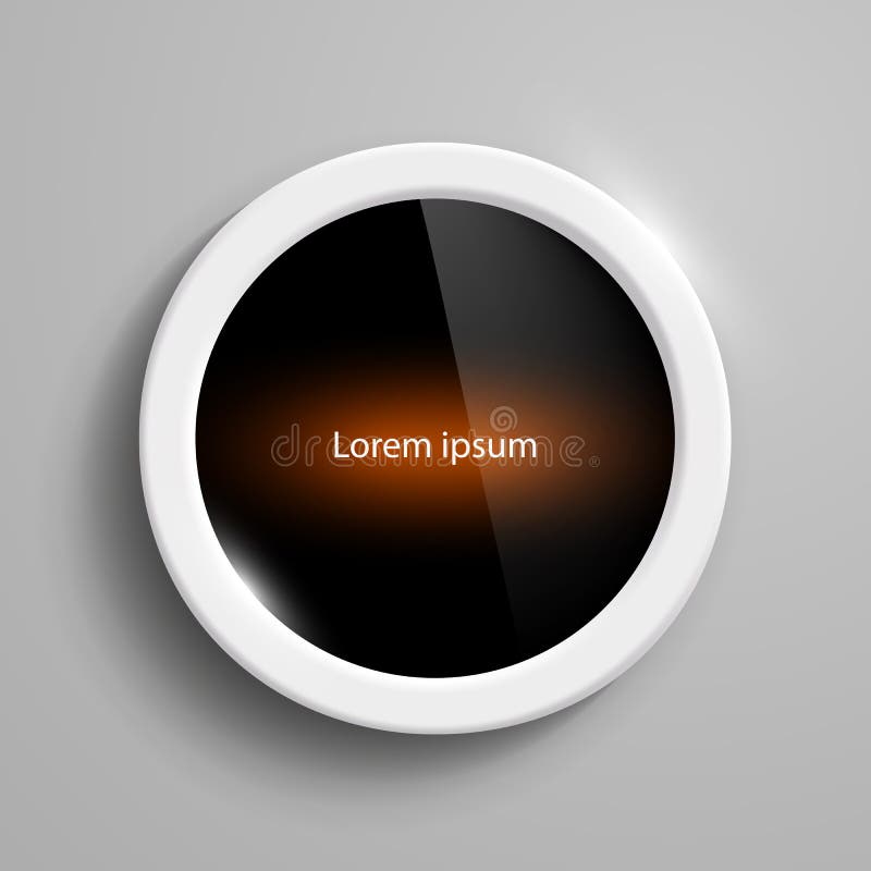 Round black screen stock vector. Illustration of modern - 50775511