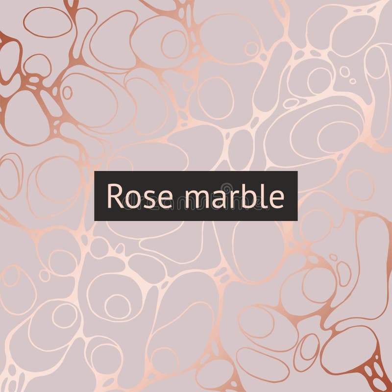 Rose Gold. Decorative Vector Pattern with Floral Elements Stock Vector ...