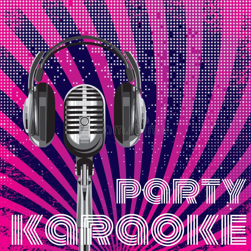 Vector Background for Karaoke Party Stock Vector - Illustration of ...