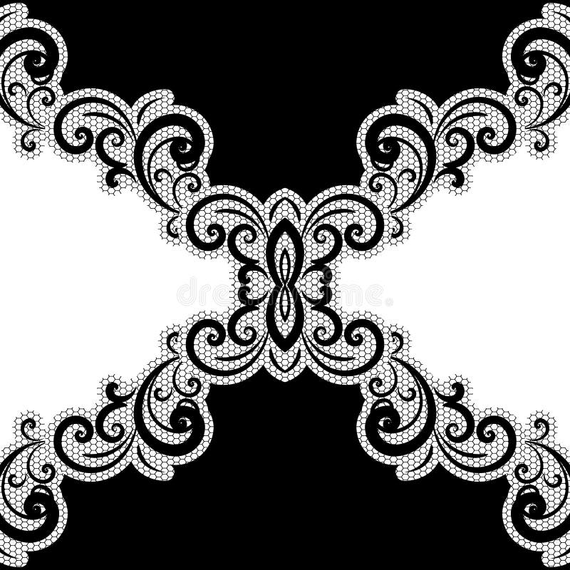 Vector lace stock vector. Illustration of flowers, ornament - 4457426