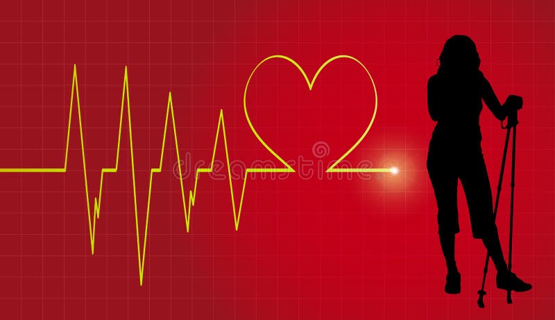 Vector Background with Life Line. Stock Vector - Illustration of heart ...