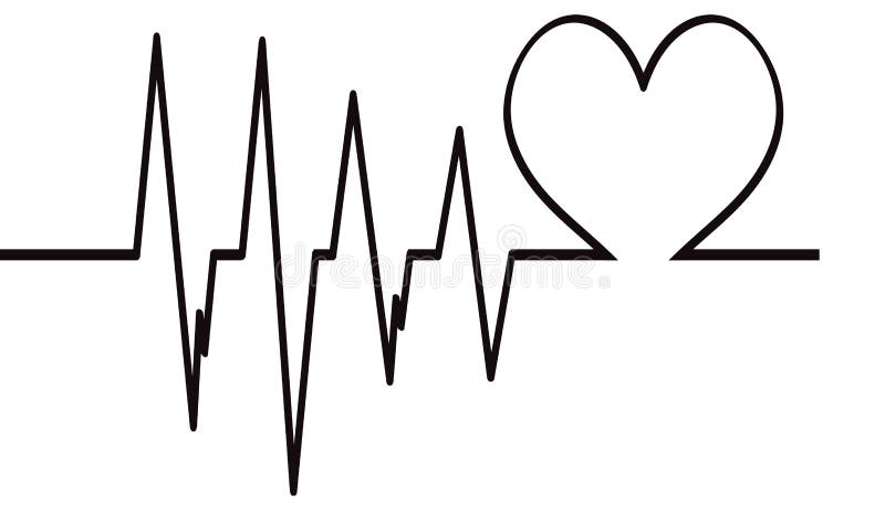 Life line. Symbol heart stock vector. Illustration of draw - 92367543